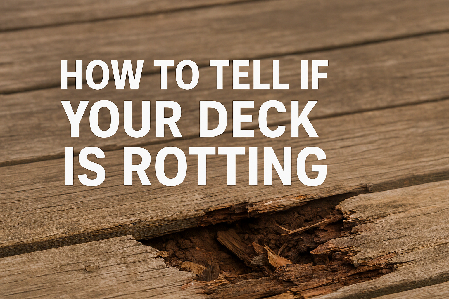 How to Tell If Your Deck Is Rotting
